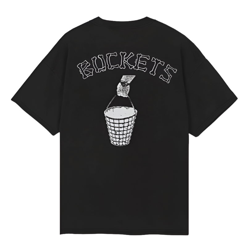 Oversize Buckets Tee | Black – Retro Links Golf